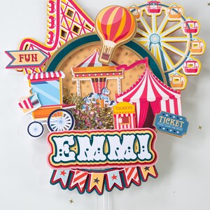 Amusement Park Cake Topper, Amusement Park Birthday, Amusement Park ...
