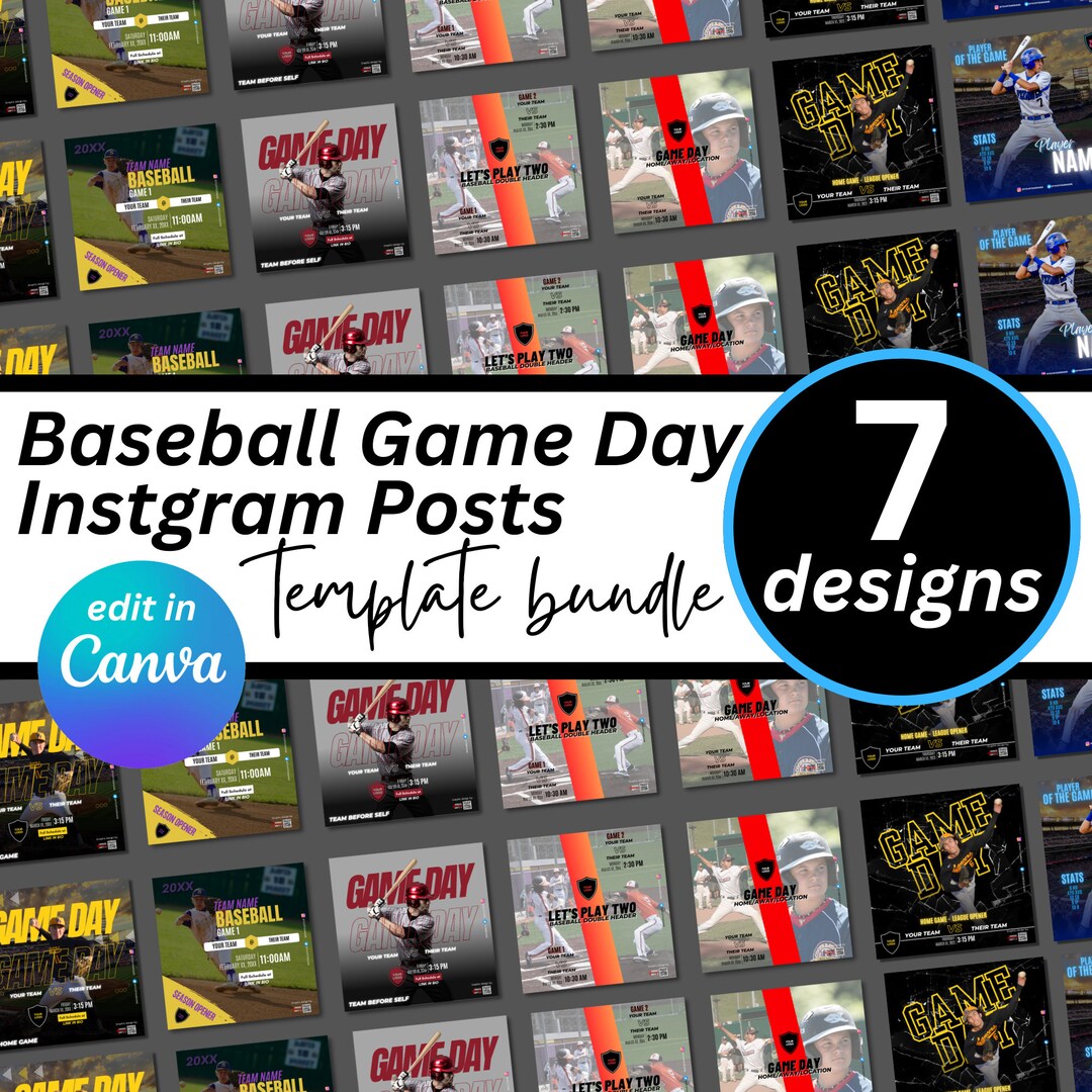 DIY Baseball Game Day Instagram Posts - DIY Templates for Coaches ...