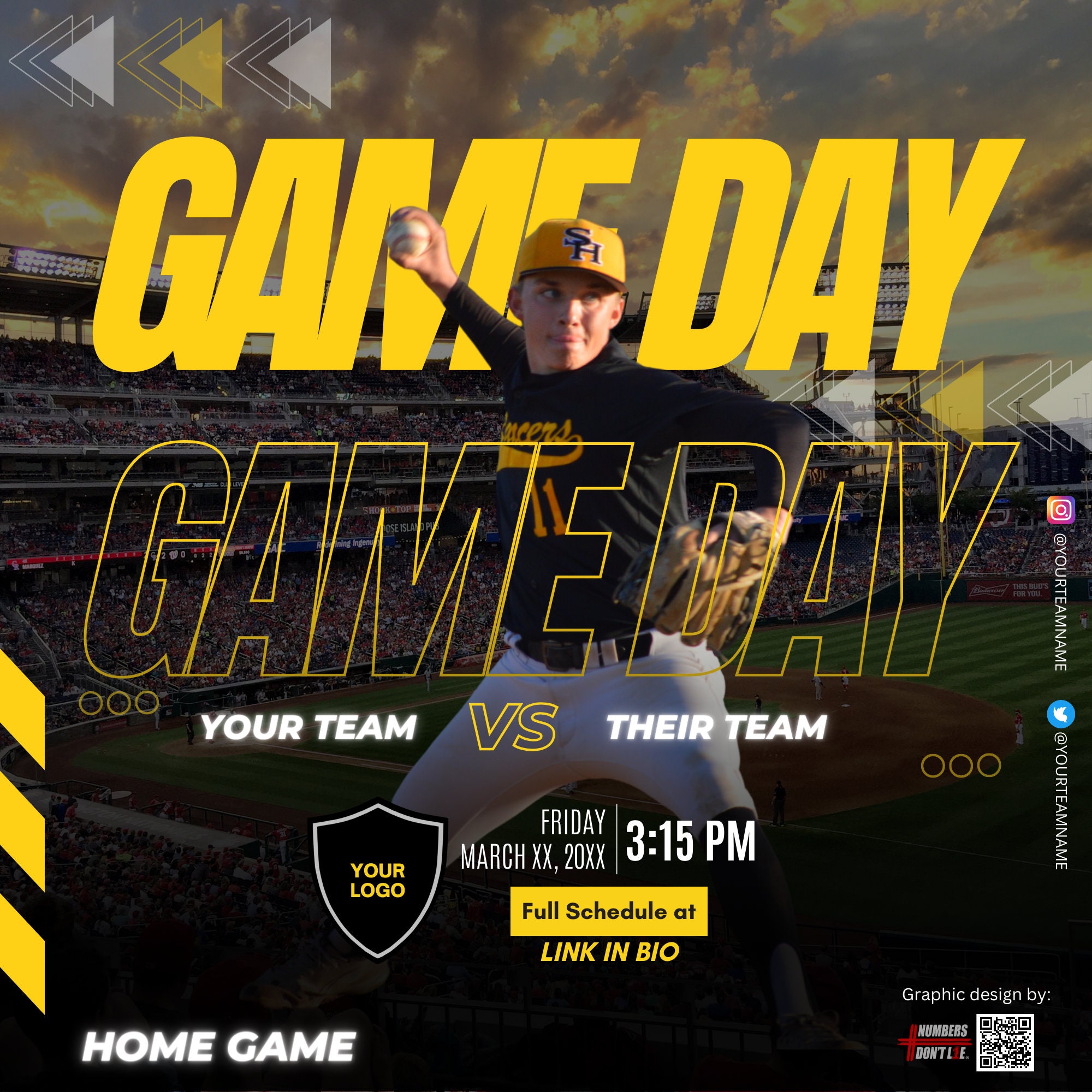 DIY Baseball Game Day Instagram Posts - DIY Templates for Coaches ...