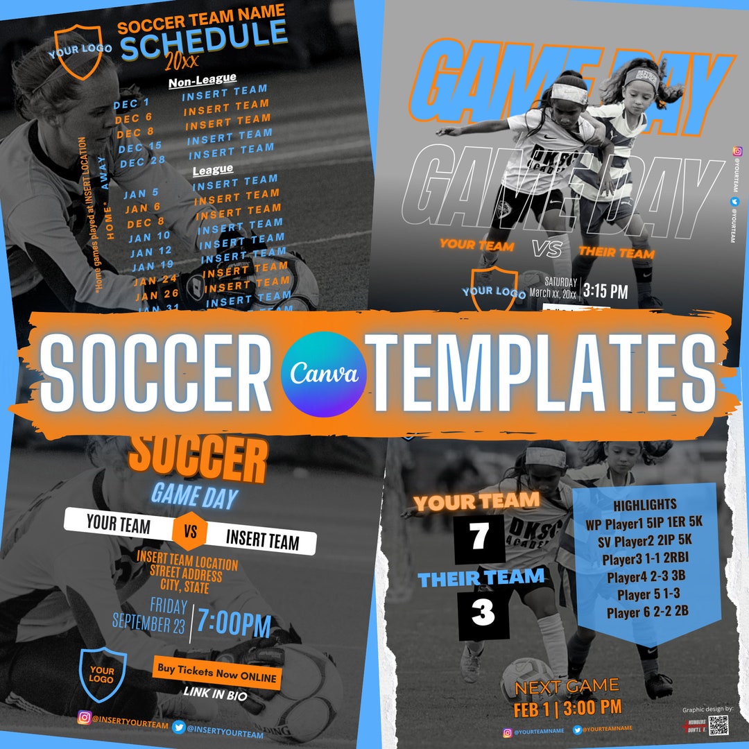 Sports Social Media Pack - Boost Your Game Day Marketing With Editable ...