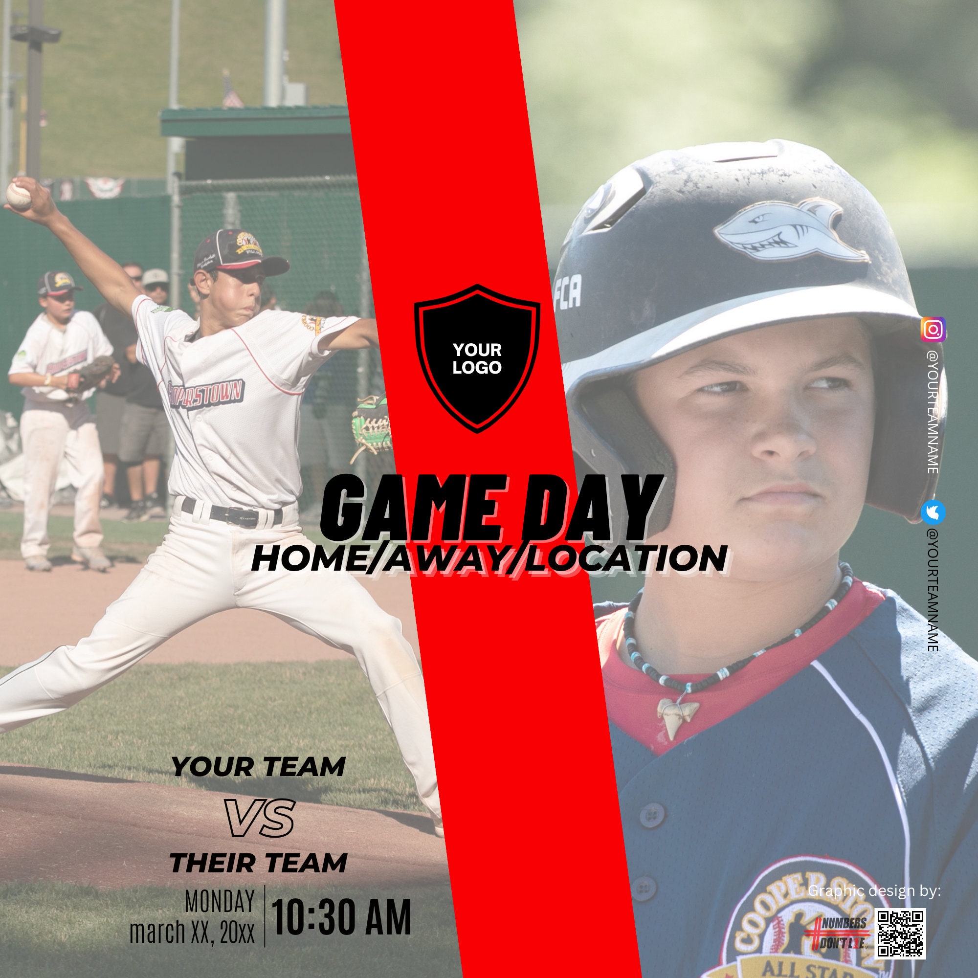 DIY Baseball Game Day Instagram Posts - DIY Templates for Coaches ...