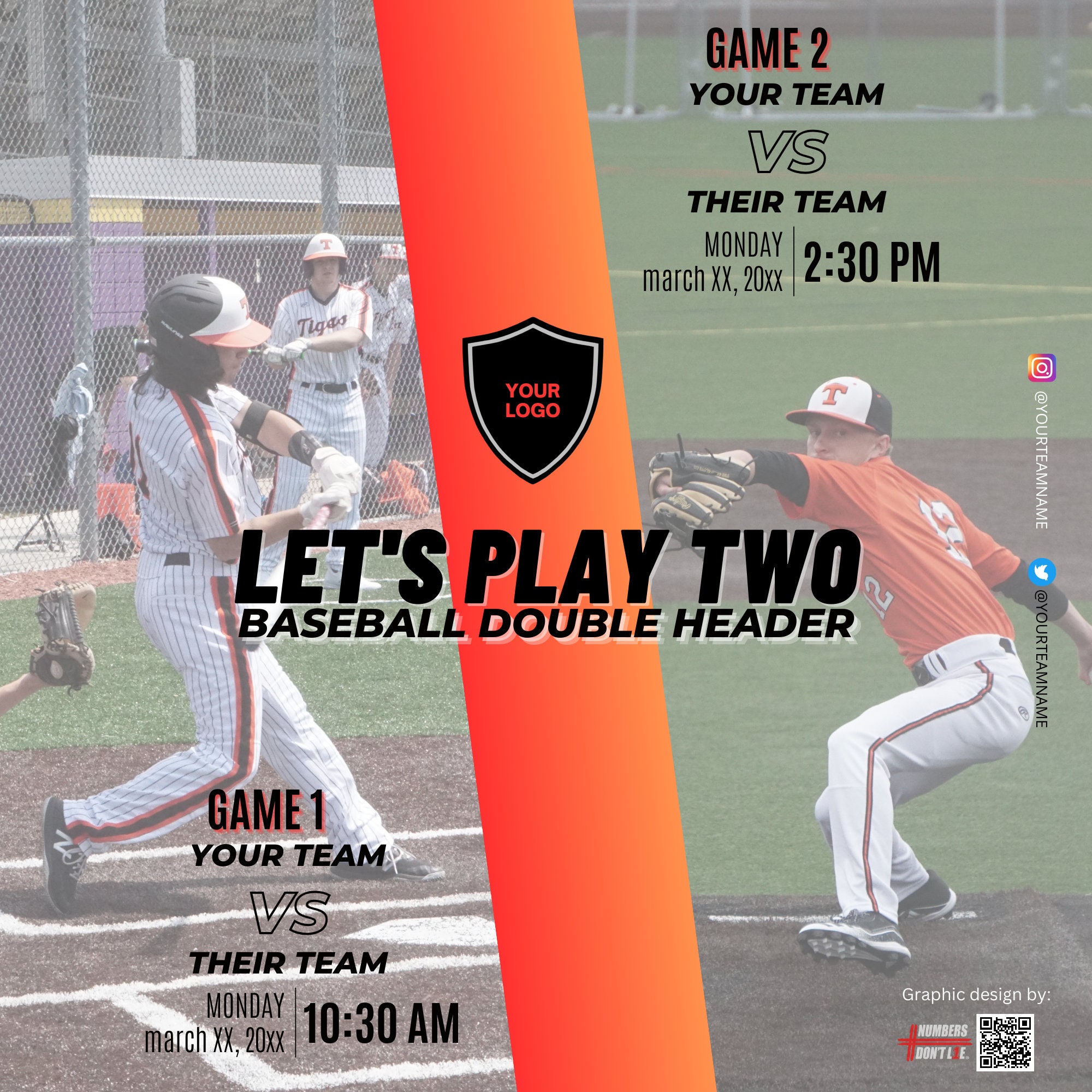 DIY Baseball Game Day Instagram Posts - DIY Templates for Coaches ...