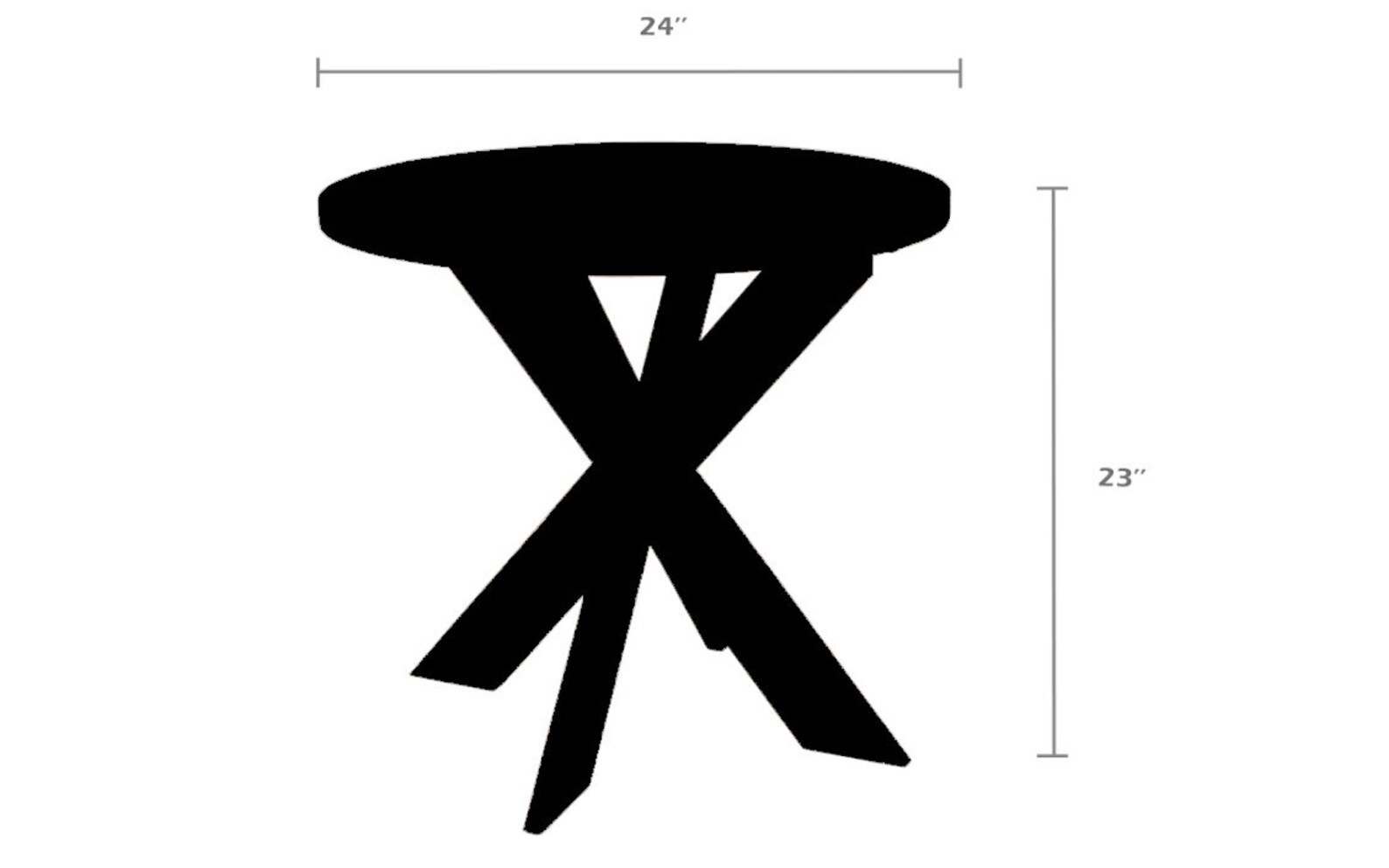 Round Table Farmhouse Cross Leg End Table, French Country Accent Side ...