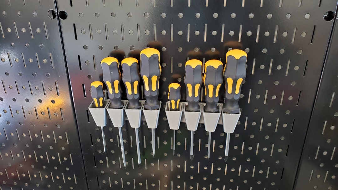 3D Printed Pegboard Screwdriver Storage (2-pack) - Etsy