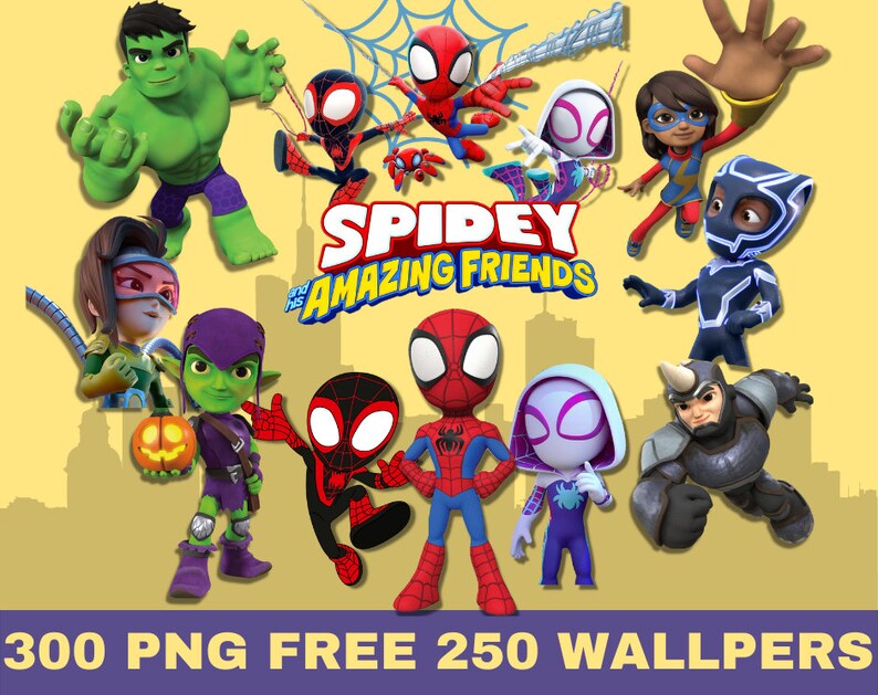 Spidey and His Amazing Friends Clipart Png Spidey Png - Etsy