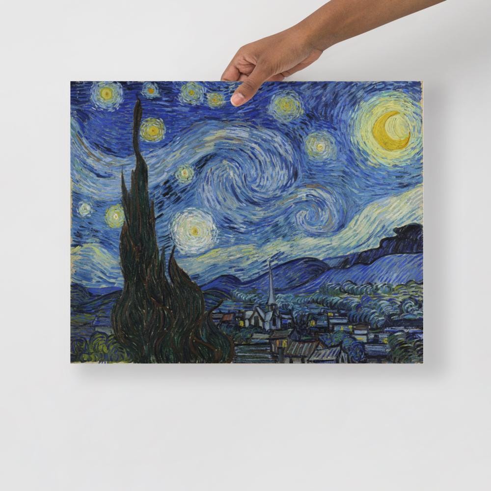 Starry Night Van Gogh Poster – Museum Quality Wall Art | Thick Matte ...