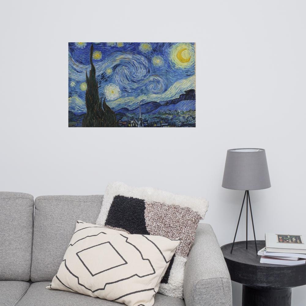 Starry Night Van Gogh Poster – Museum Quality Wall Art | Thick Matte ...