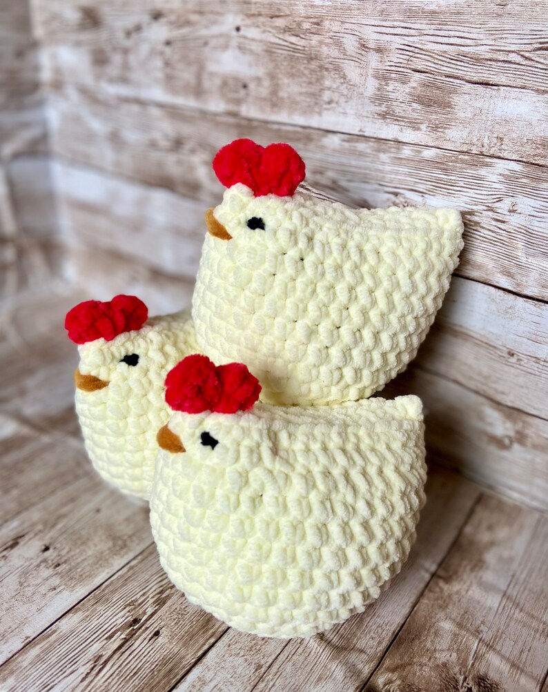 Crochet Plush Chunky Soft Chicken, Hen, Amigurumi, Handmade Toy, Gift ...