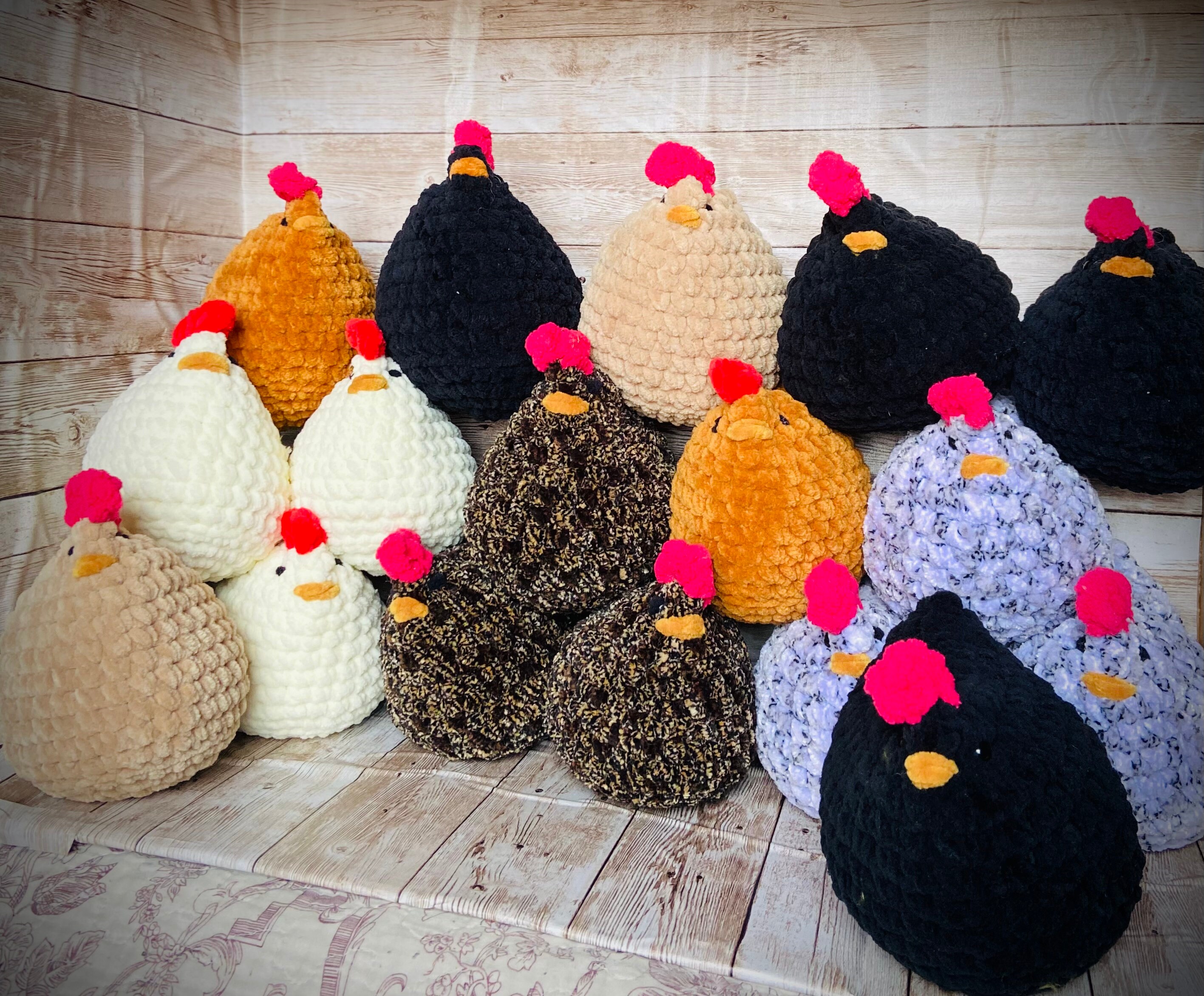 Crochet Plush Chunky Soft Chicken, Hen, Amigurumi, Handmade Toy, Gift ...