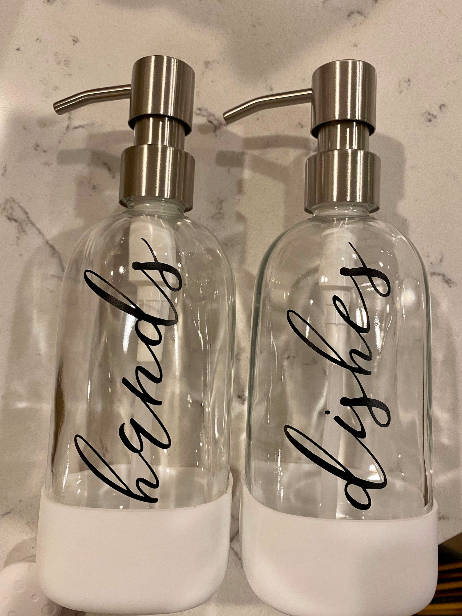 Hands/dishes/lotion/custom Decal, Soap Dispenser Decal, Decal Set ...