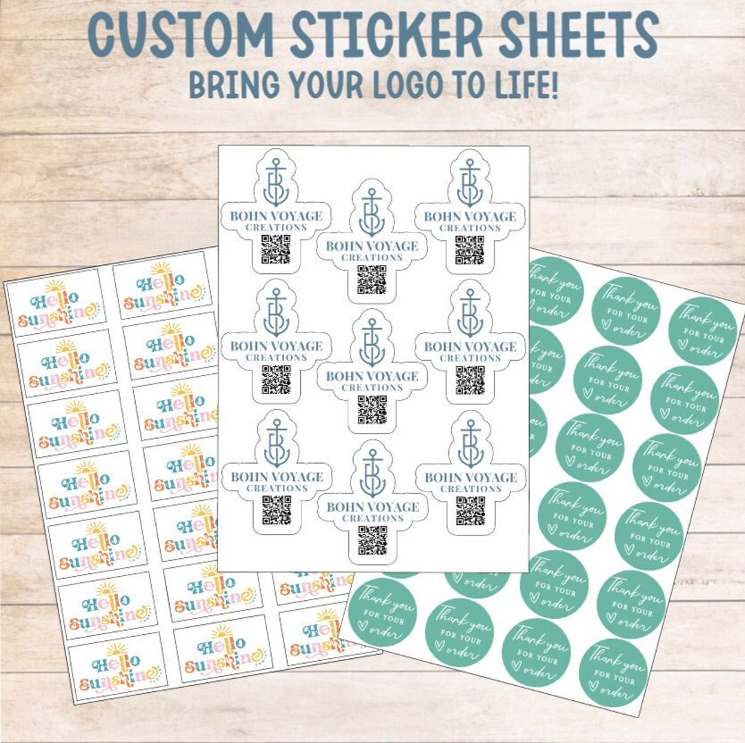 Custom Stickers (set of 50), Custom Logo Stickers, Custom Design ...