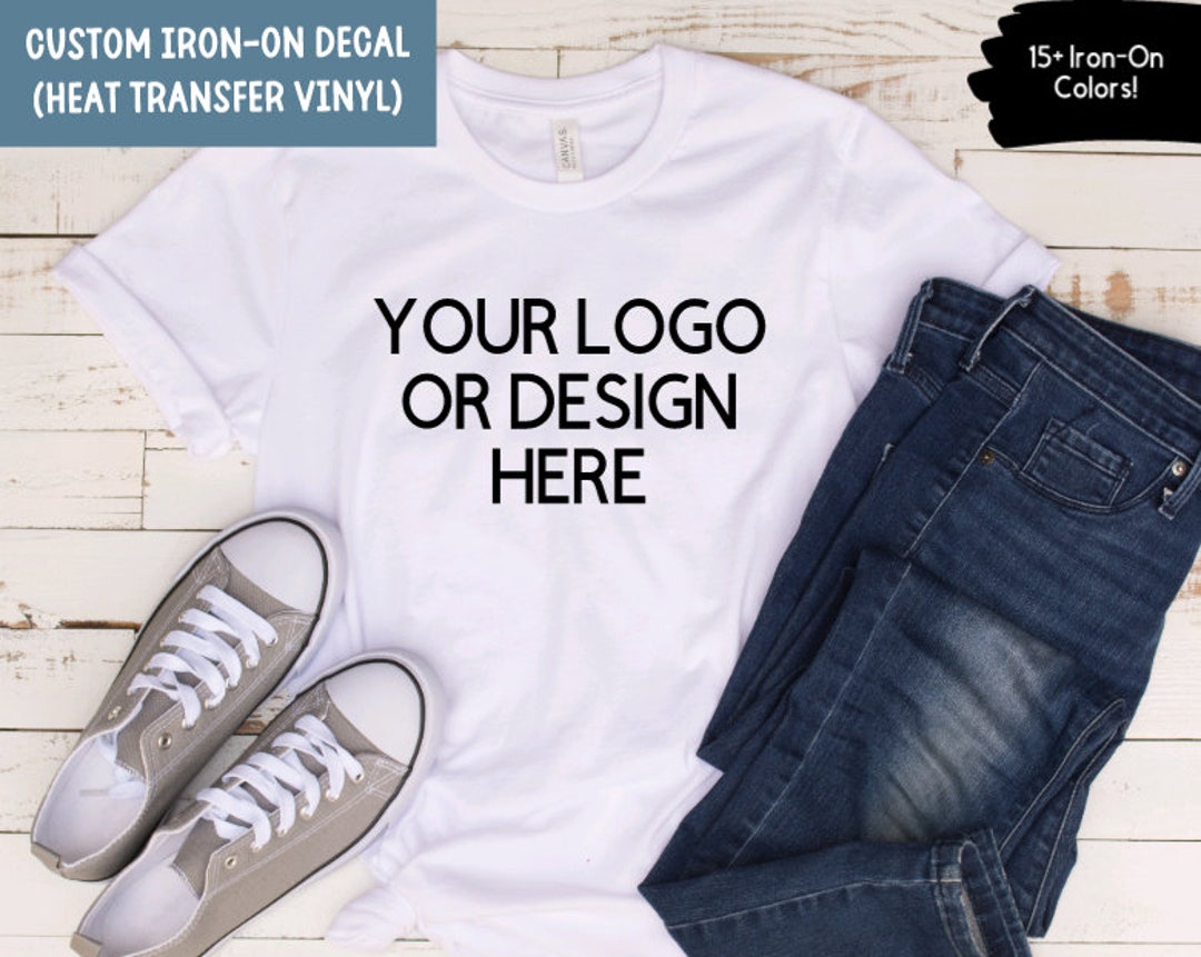 Custom Iron-on Decal HTV Name Letters Glitter Your Logo or Design Ready ...