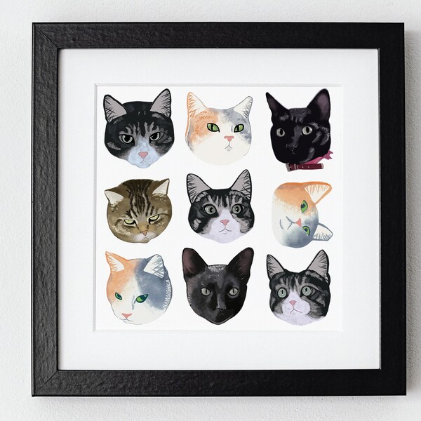 Calico Cat Print - Etsy