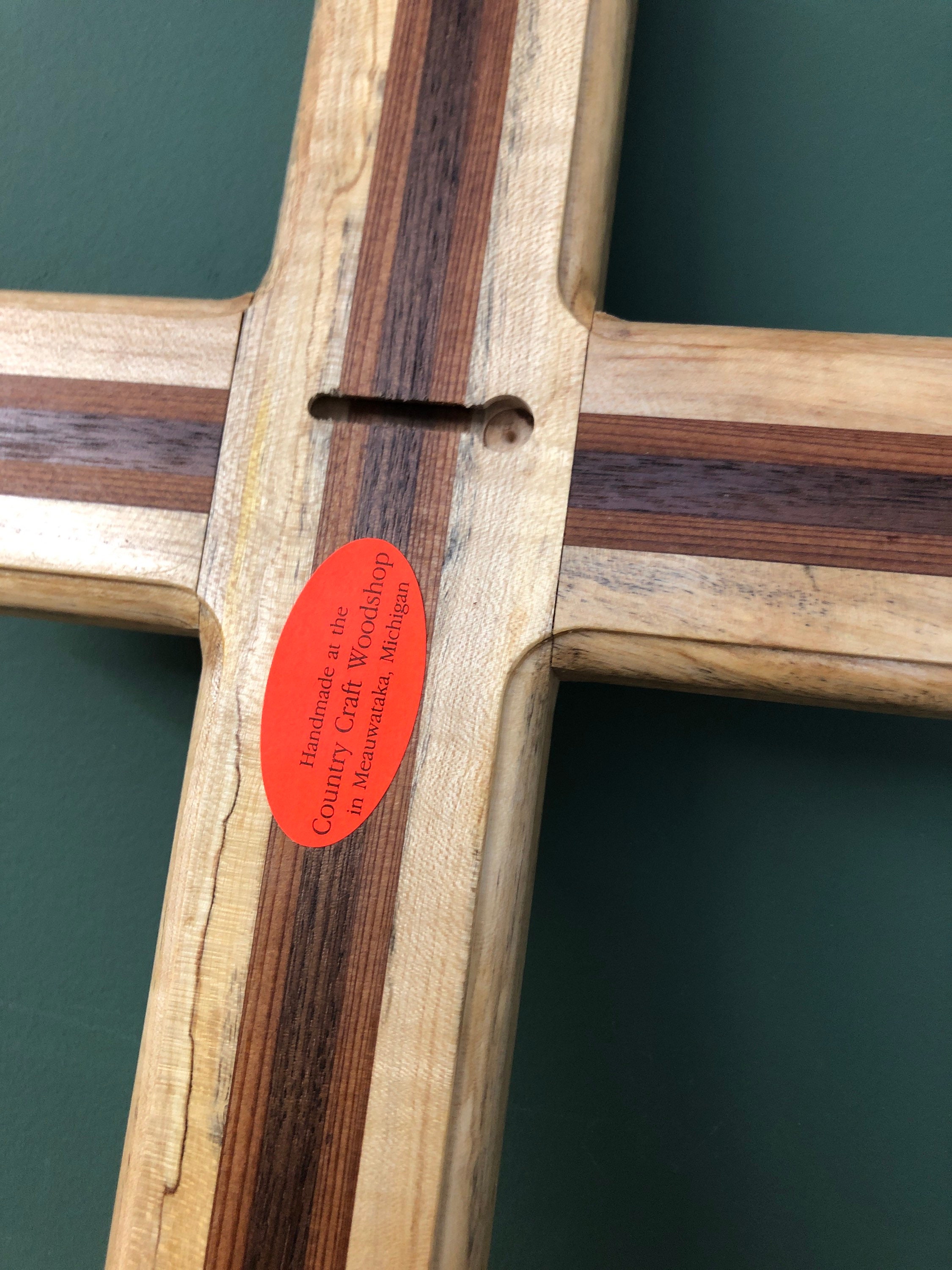 Wooden Cross in Butcher Block Style - Etsy