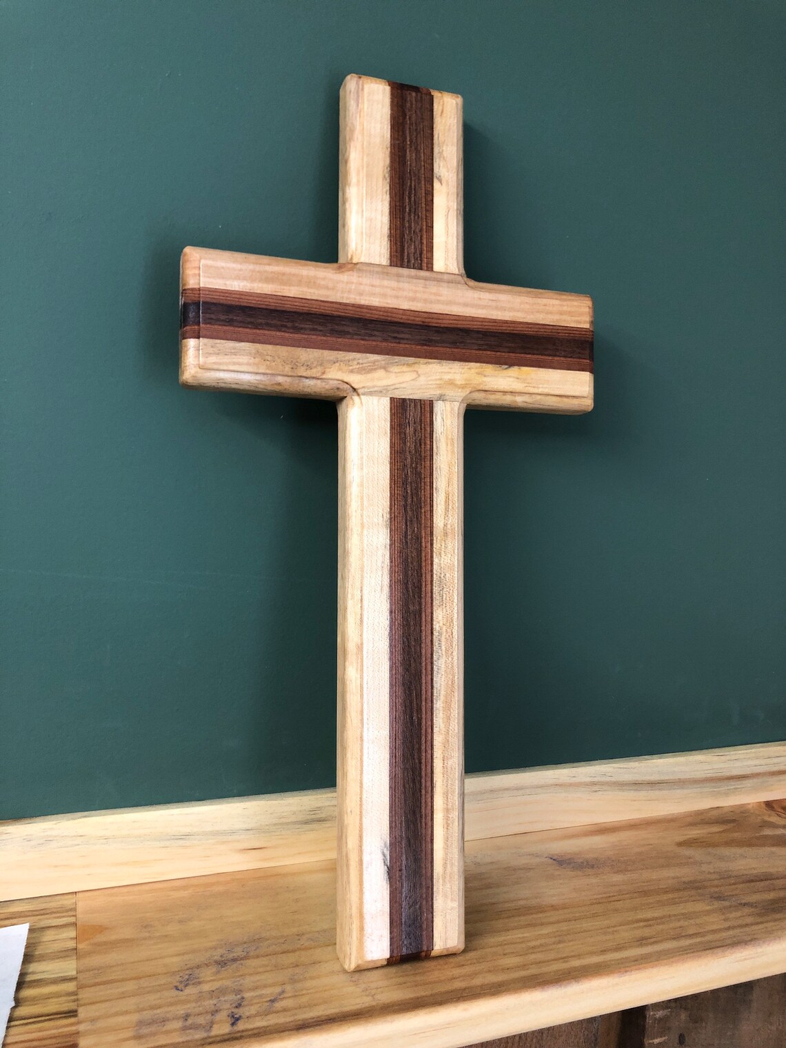 Wooden Cross in Butcher Block Style - Etsy