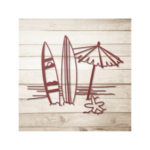 Surfboard Scene Metal Wall Art - Etsy