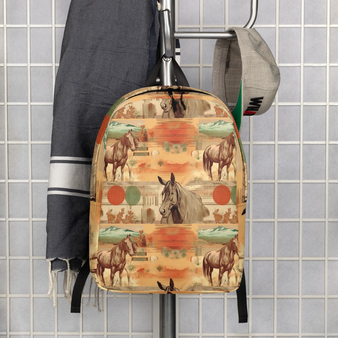 Minimalist Backpack Western Horse Theme Backpack Western Backpack Cute ...