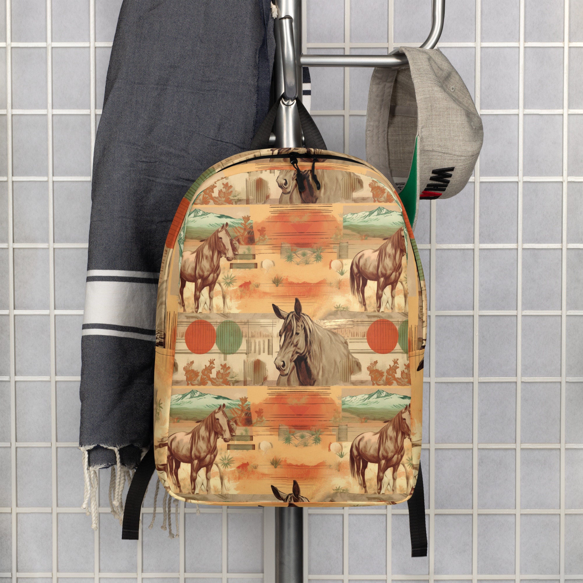 Minimalist Backpack Western Horse Theme Backpack Western Backpack Cute ...