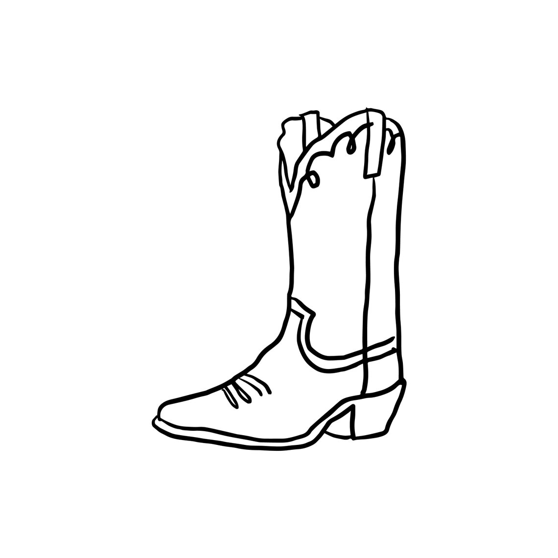 Hand Illustrated Cowboy Boot Digital Download - Etsy