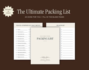 Packing List, Editable, Printable, Canva Template - Etsy