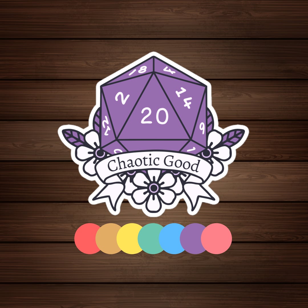Chaotic Good Alignment Sticker Custom DND Tabletop RPG Player DM Gift ...