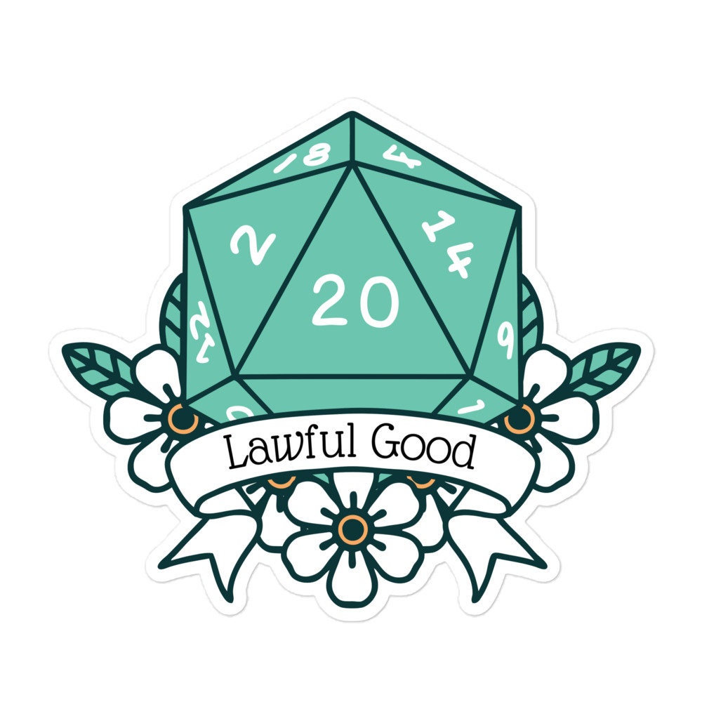 DND Sticker Dnd Stickers Custom D20 Sticker Dnd Gift Dungeon Master ...
