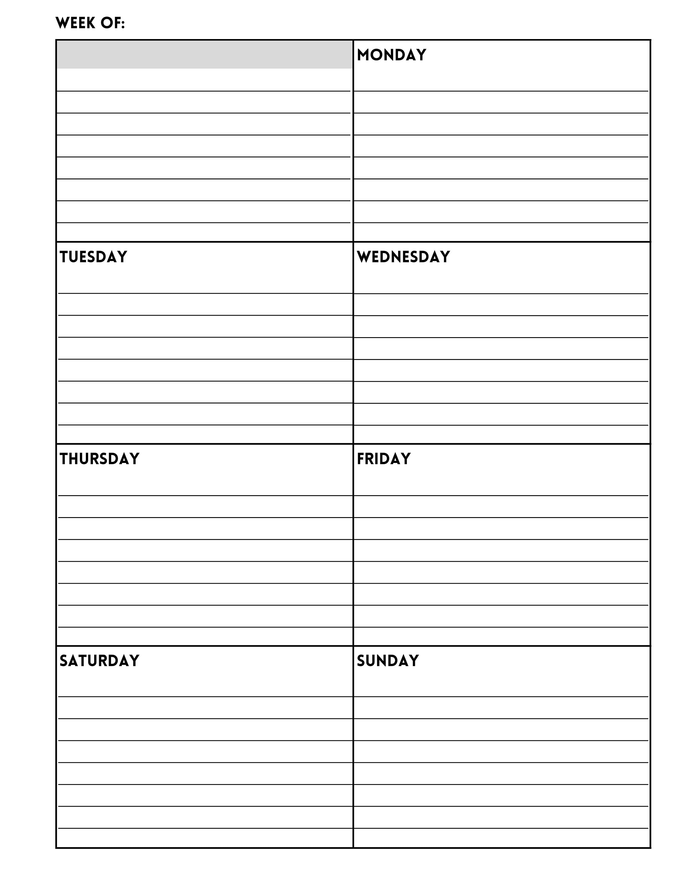 Downloadable Weekly Checklist Planner - Etsy