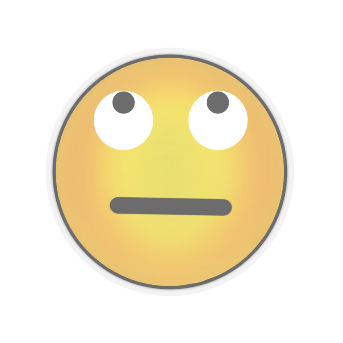 Eye Roll Emoji Vinyl Sticker - Etsy