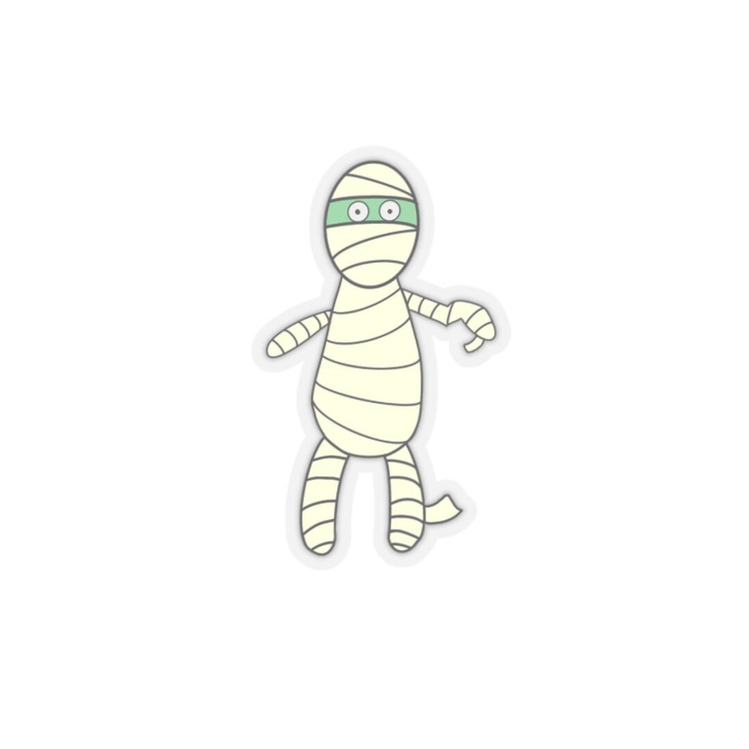 Mummy Halloween Kiss-cut Stickers, Vinyl Sticker, Spooky Halloween ...