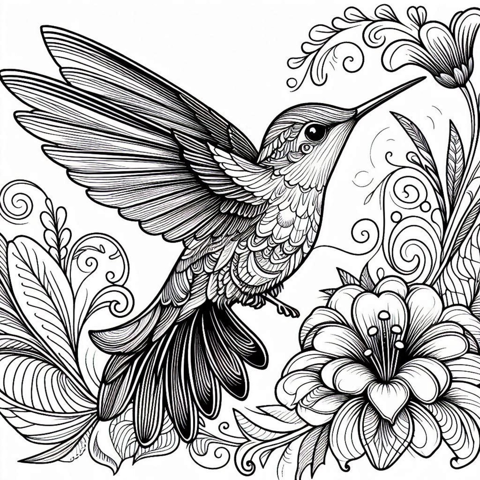 Whimsical Hummingbird Mandalas, a Coloring Adventure - Etsy