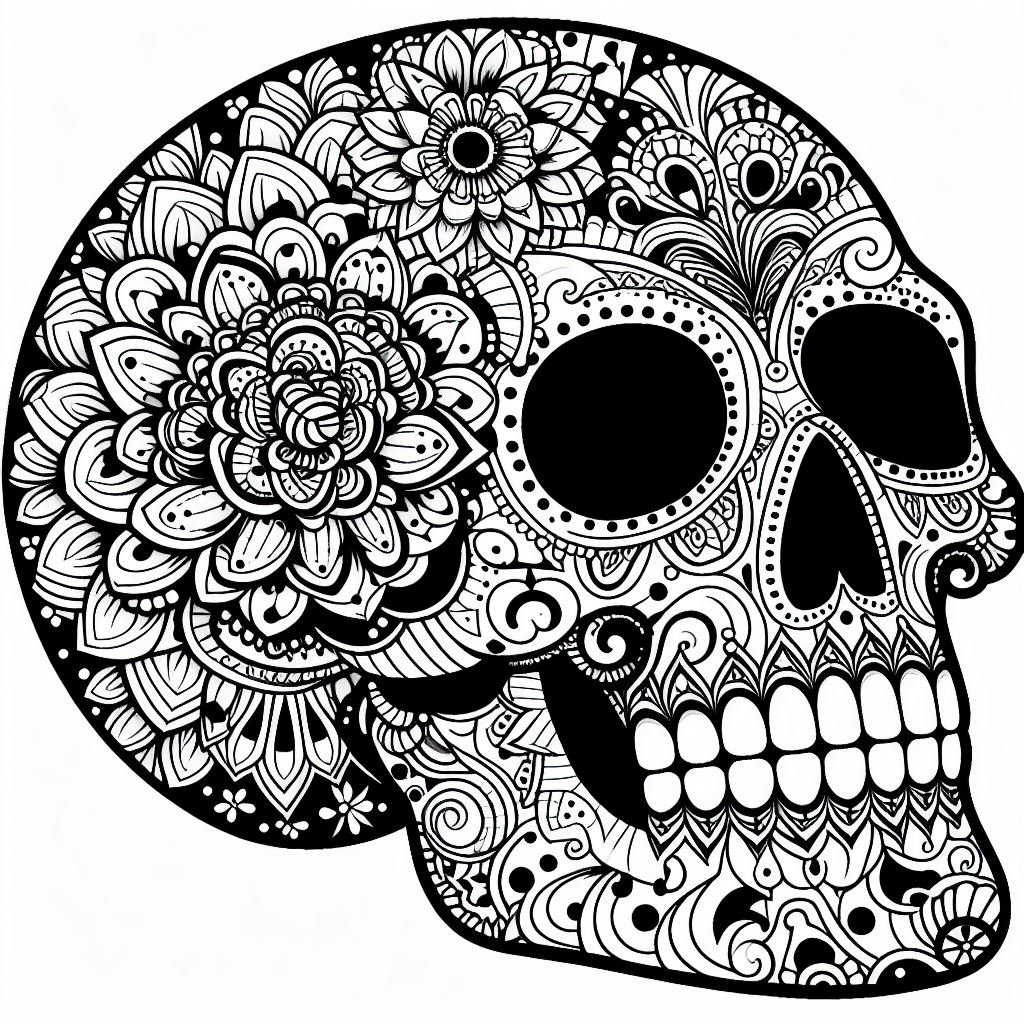 Mystical Mandala Skulls: A Coloring Journey - Etsy Canada