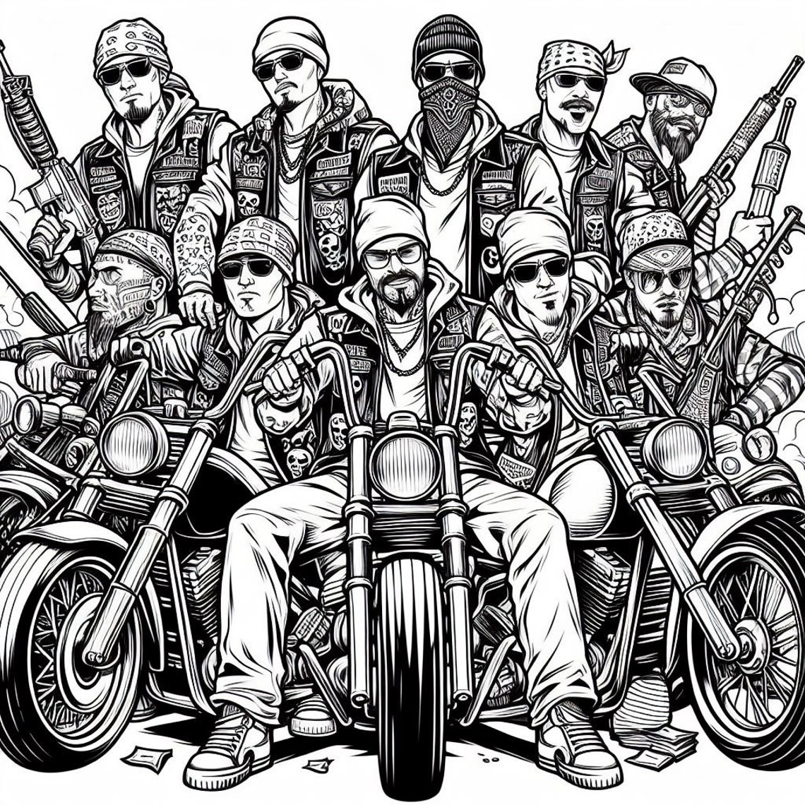 Use Your Creativity to Create Fashionable Biker Coloring Designs ...