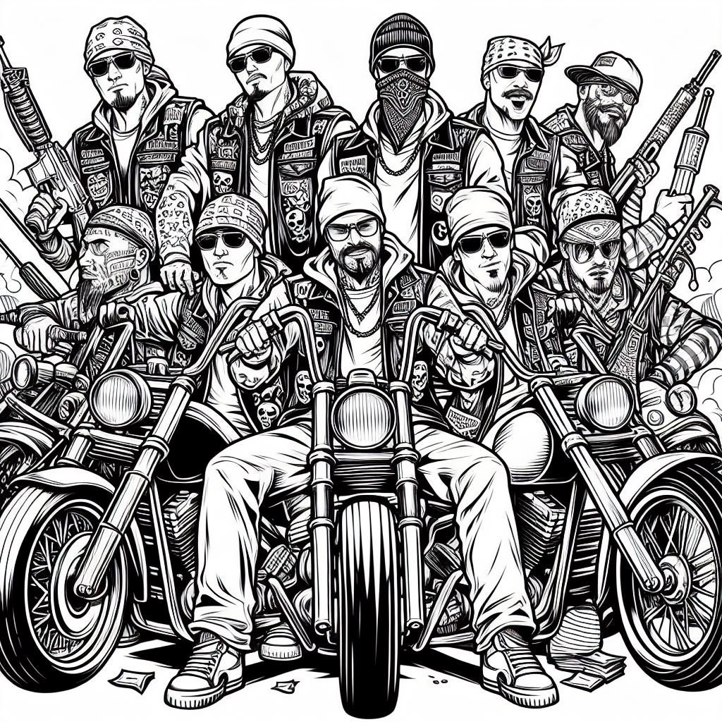 Use Your Creativity to Create Fashionable Biker Coloring Designs ...