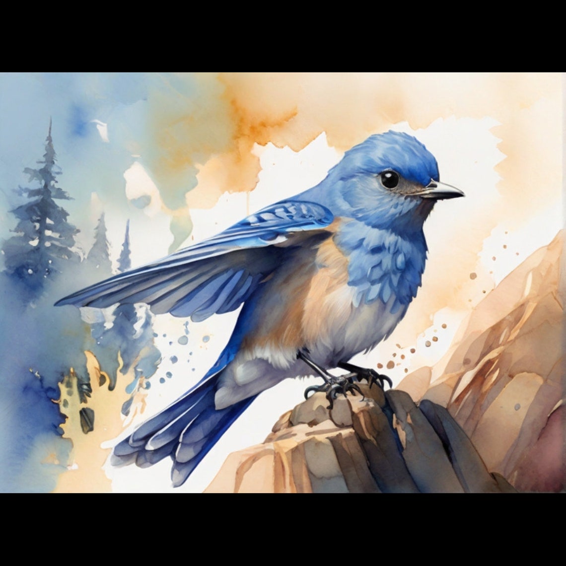 8 Blue Bird Set Clipart, Coloured Blue Bird Clipart, Printable ...