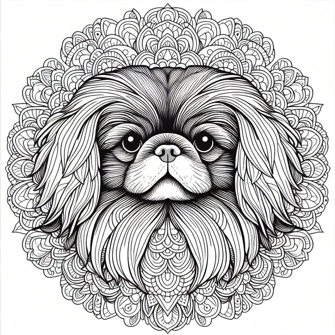 Mandala Paws, Intricate Dog Mandala Coloring Pages, Unleash Your ...