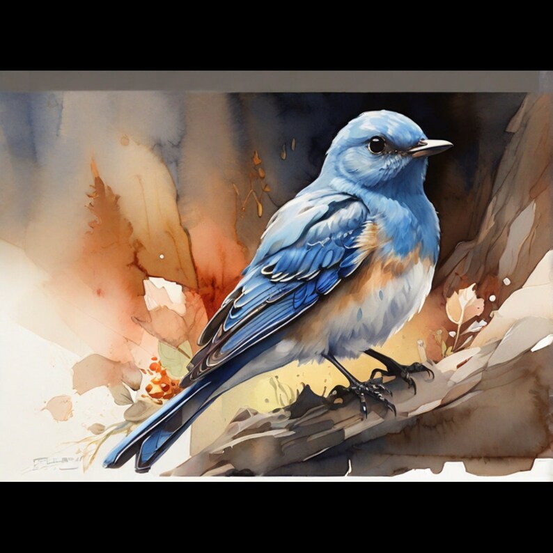 8 Blue Bird Set Clipart, Coloured Blue Bird Clipart, Printable ...