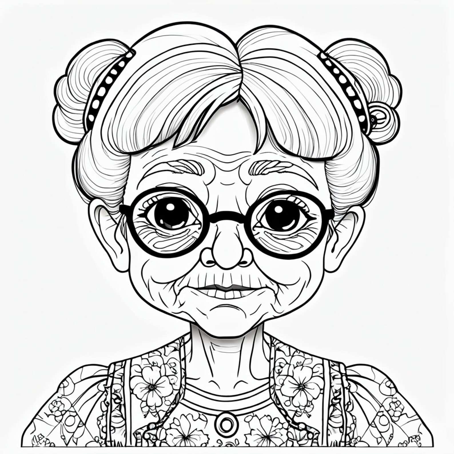 Grandparents' Love, a Coloring Journey, Cherished Moments With Granny ...