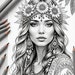 Boho Women Coloring Page - Etsy