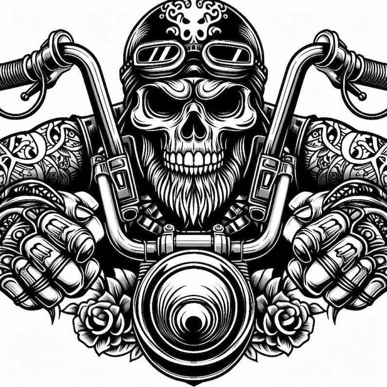 Use Your Creativity to Create Fashionable Biker Coloring Designs ...