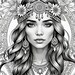 Boho Women Coloring Page - Etsy