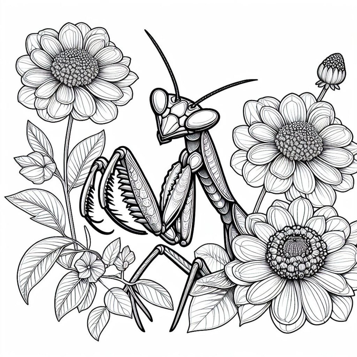 Mandalas of Nature: Bugs and Flowers Coloring Book - Etsy