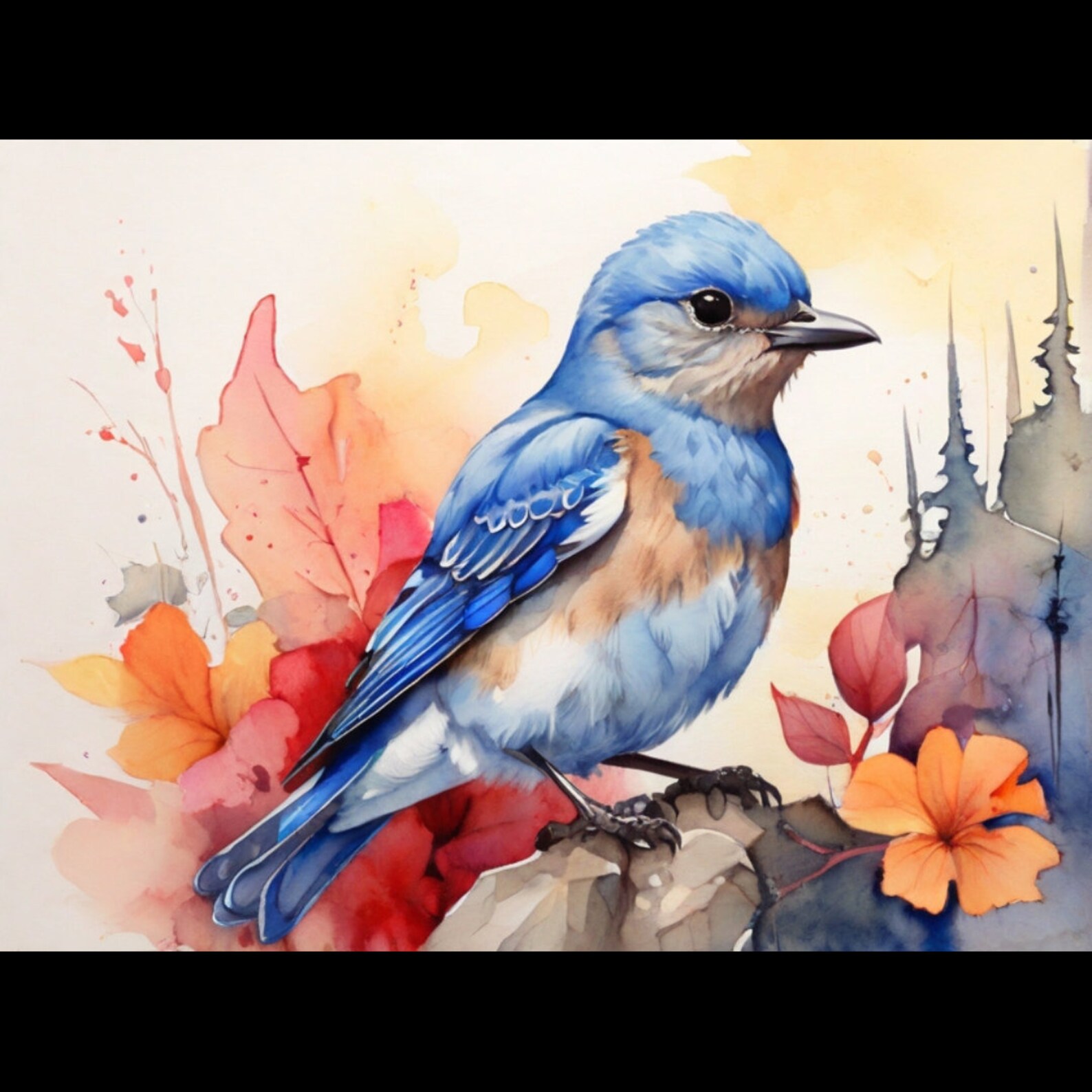8 Blue Bird Set Clipart, Coloured Blue Bird Clipart, Printable ...