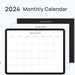 2024 Monthly Calendar Printable Planner Landscape View Digital Template ...