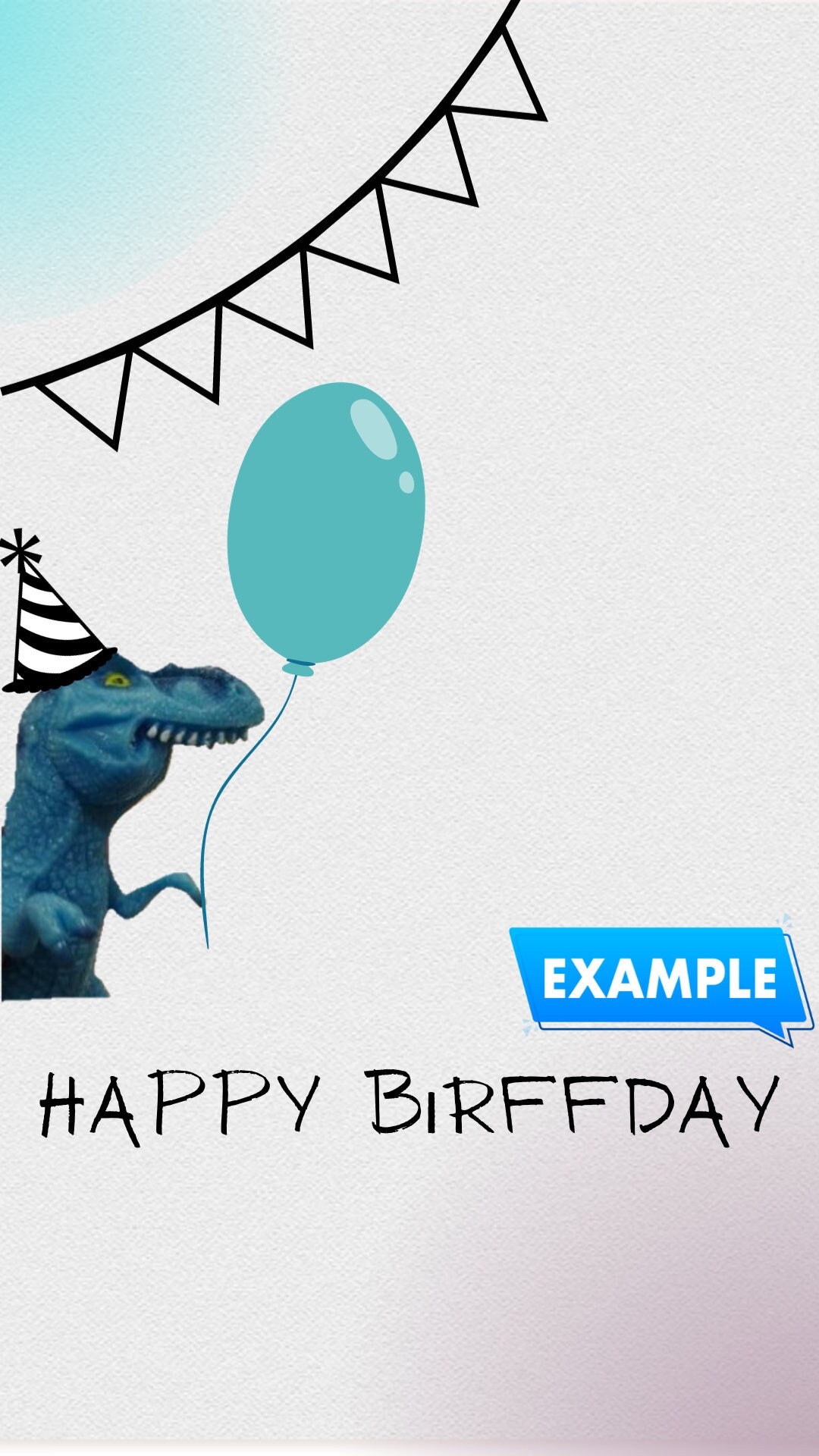 Birthday Card Dino Overbite Dinosaur Funny to Download - Etsy