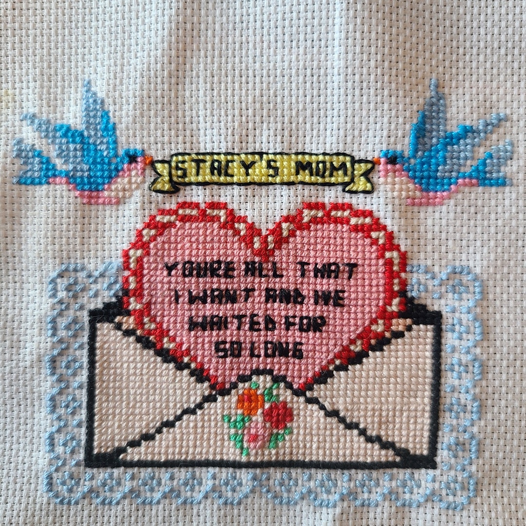 Pop Punk Cross Stitch/stacy's Mom/ Fountains of Wayne/emo Cross Stitch ...