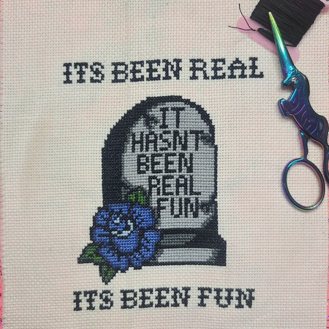 Tombstone Rose Tattoo Cross Stitch Pattern/gothic/emo/alternative ...