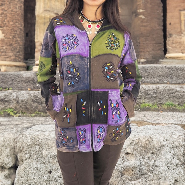 Patchwork Hoodie - Etsy