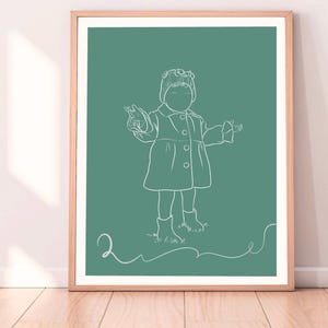 Draw My Mom and Me, Draw My Mother's Portrait, Drawing Gift for Mom ...