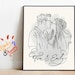 Draw My Mom and Me, Draw My Mother's Portrait, Drawing Gift for Mom ...