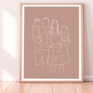 Daddy and Me Line Drawing, Digital Custom Couple Portrait, Detailed ...